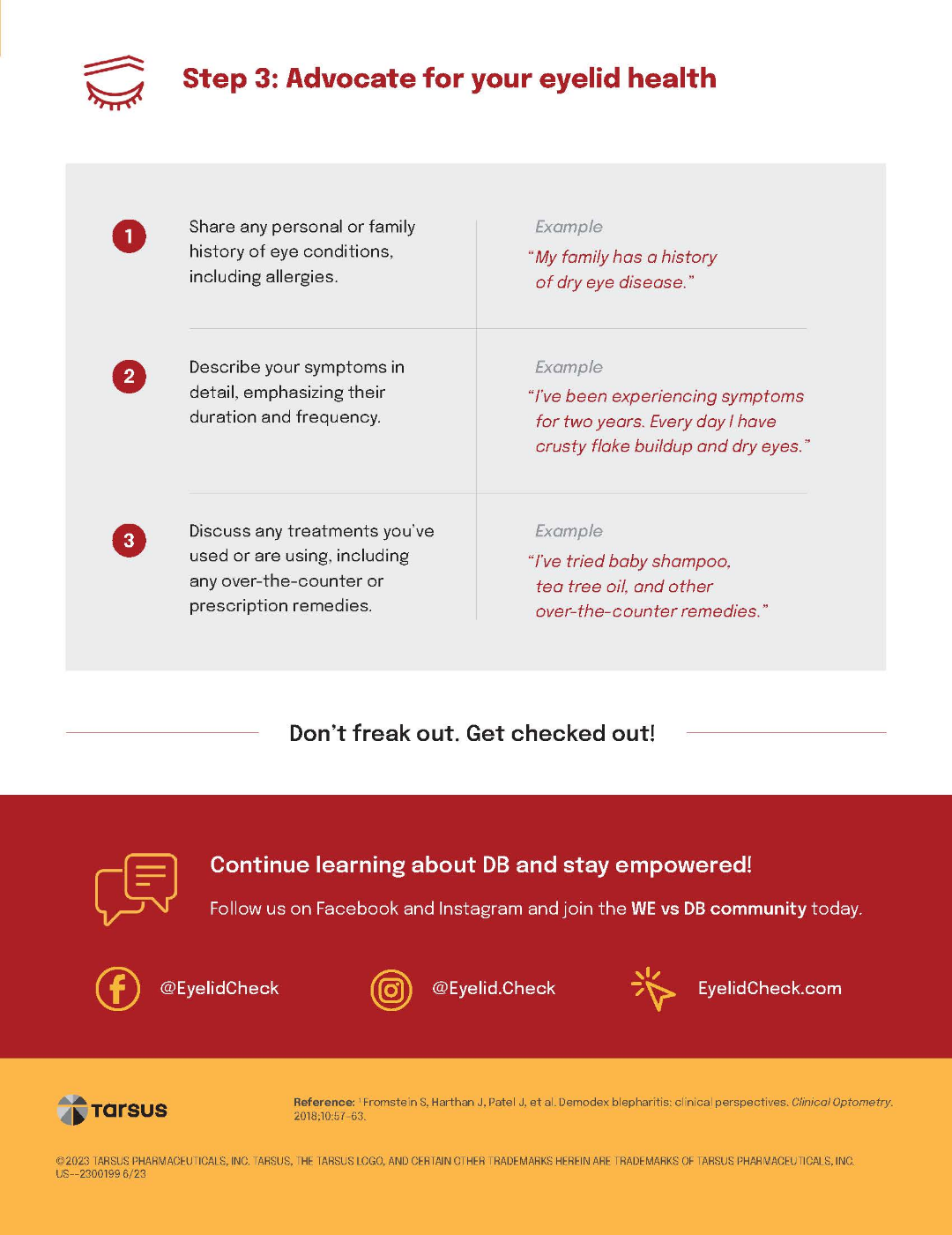 Demodex blepharitis (DB) patient resources | EyelidCheck.com